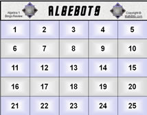 Multiplication Bingo Pre-Algebra Bingo Game For Grades 6-8 ...